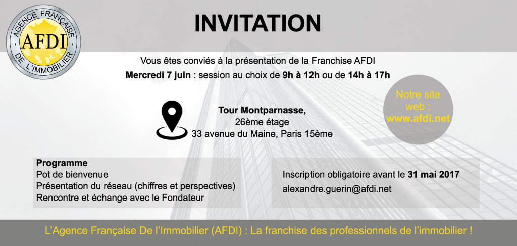 invitation-franchise - Agence Française De l'Immobilier